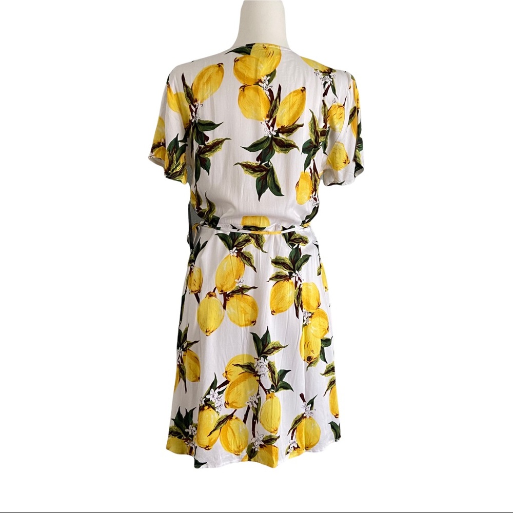 Lulu’s A La Tart Lemon Wrap Dress - Gem